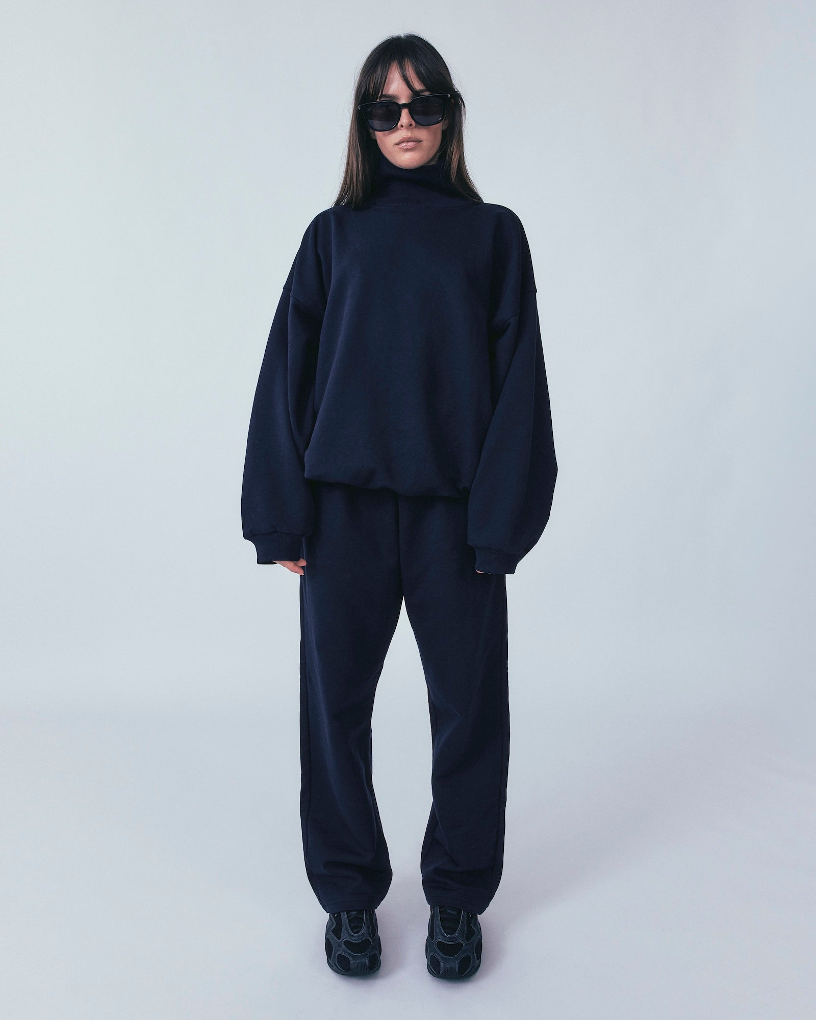 H-O-R-S-E Sport | Navy High Neck Turtleneck Sweatshirt